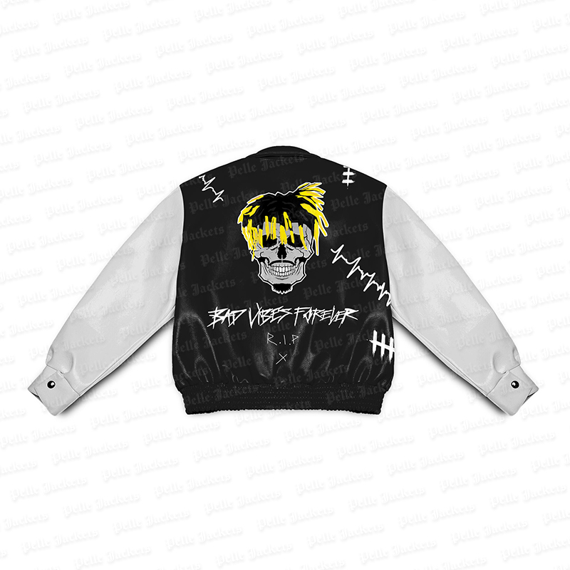 Juice WRLD Legends Never Die Black & White Varsity Jacket -PJ