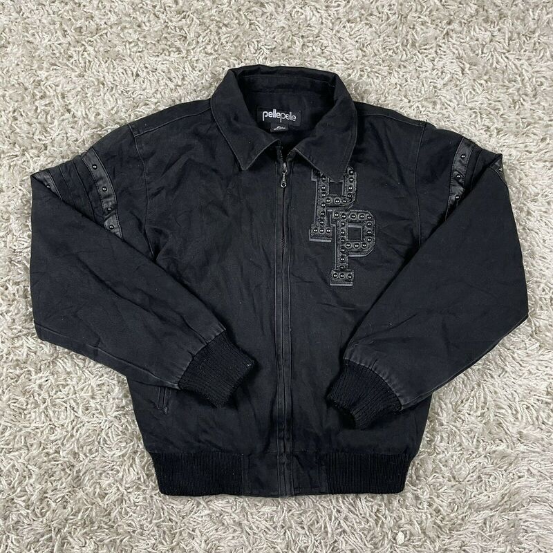 Pelle Pelle Chicago Tribute Rhine Stone Leather Bomber Jacket - PPJ
