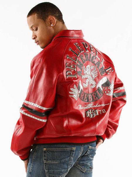 Pelle Pelle Mens American Rebel Red Jacket - PPJ