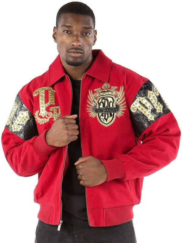 Pelle Pelle Mens Signature Shirt Style Red Jacket - Pelle Pelle Jackets