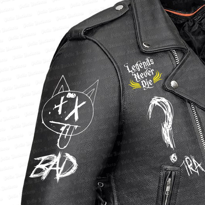 XXXtentacion Legends Never Die Black Leather Jacket - Pelle