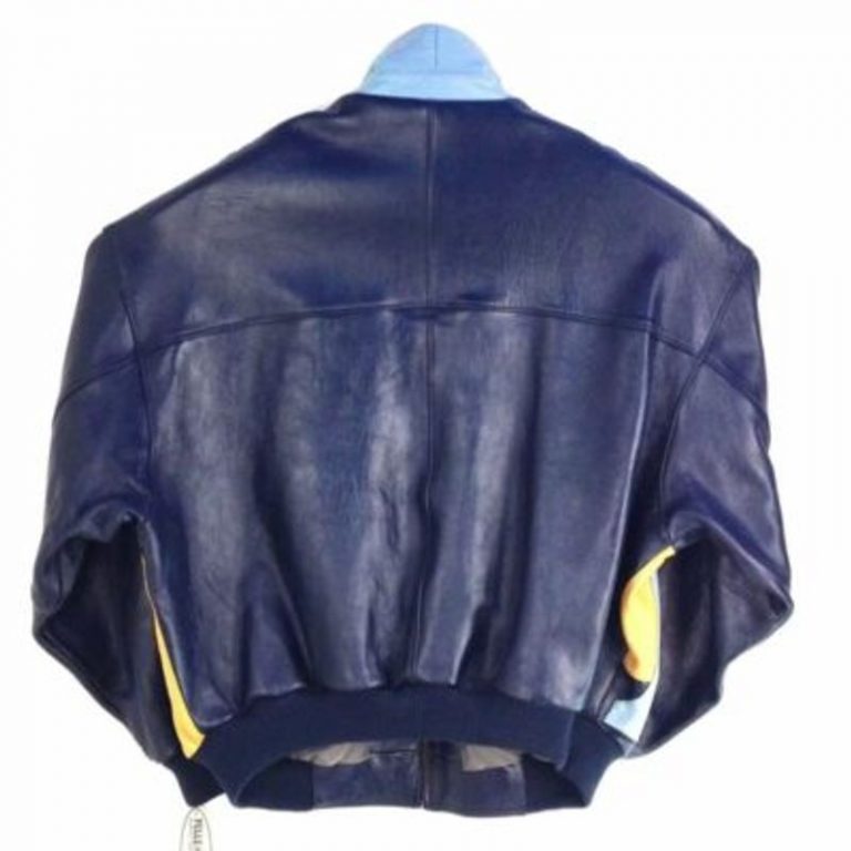 Pelle Pelle Blue Leather Bomber Jacket - The Pelle Pelle Jackets