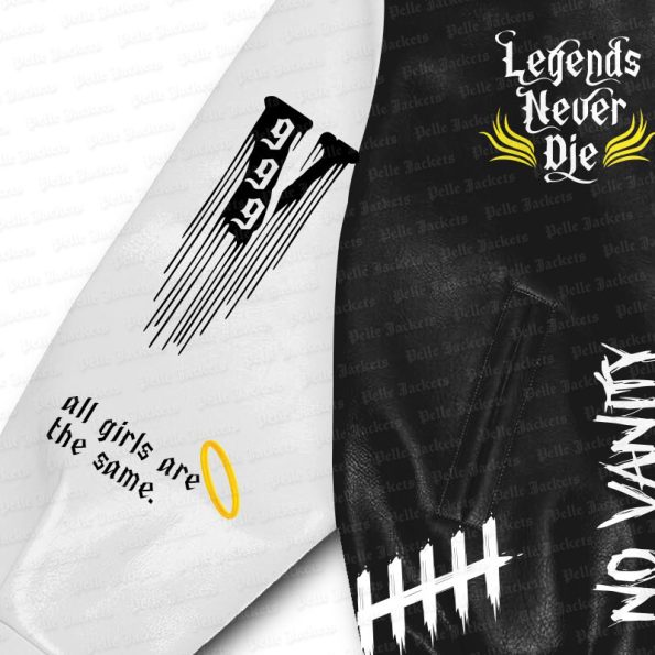 Juice WRLD Legends Never Die Black & White Varsity Jacket -PJ